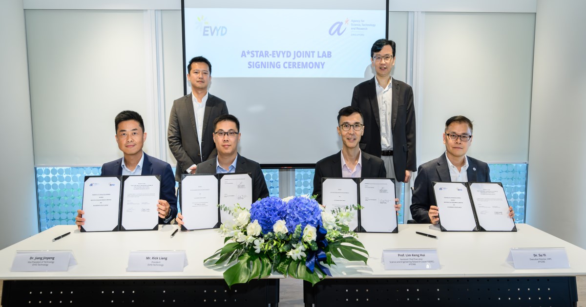 EVYD and A*STAR Open Joint Lab with a S$10 million Collaboration to ...