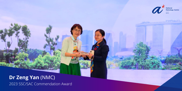 Dr Zeng Yan awarded SSC/SAC Commendation Award